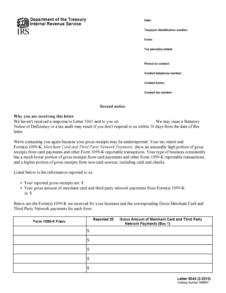IRS Letter 5044 - Second Notice | H&R Block